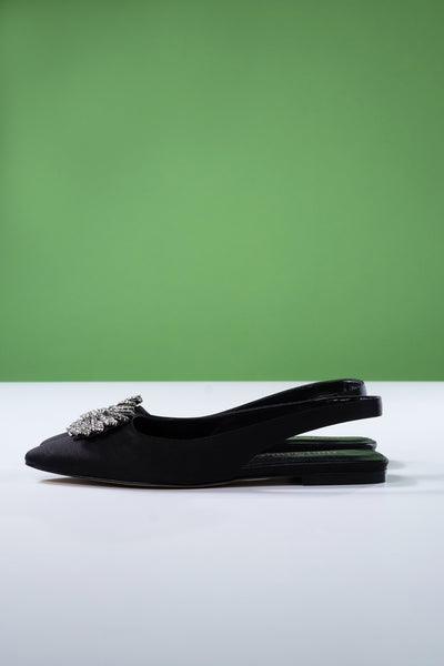 Ballerina baja con strass negra – Boutique AMICA